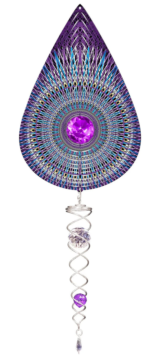 DELUXE SMALL GALACTIC MANDALA TEARDROP w/CRYSTAL TWISTER – Spinfinity ...
